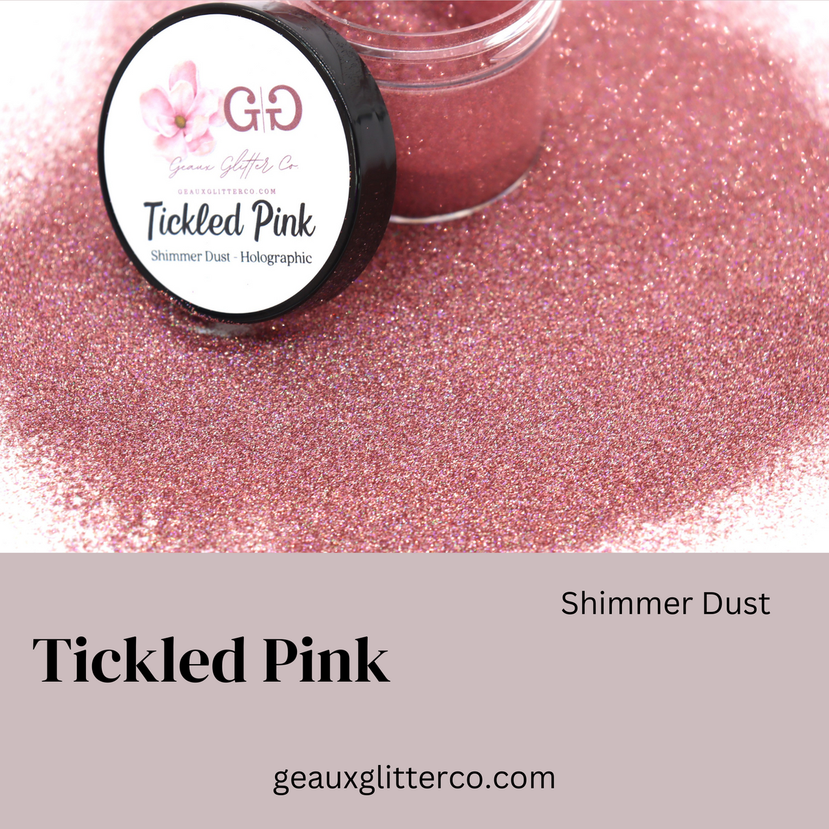 Tickled Pink Super Holographic Shimmer Dust – Geaux Glitter Co.