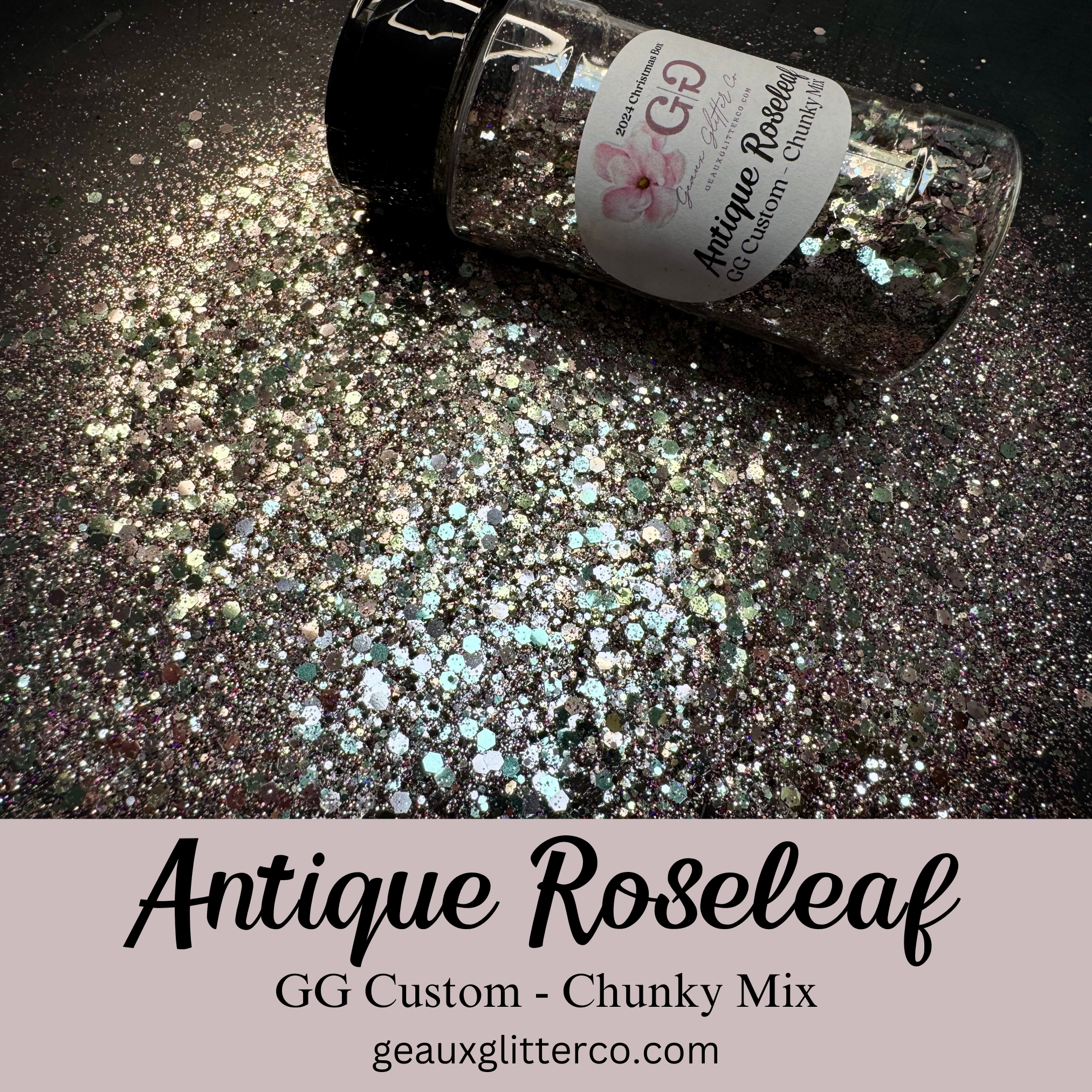 Antique Roseleaf - GG Custom - Chunky Mix – Geaux Glitter Co.