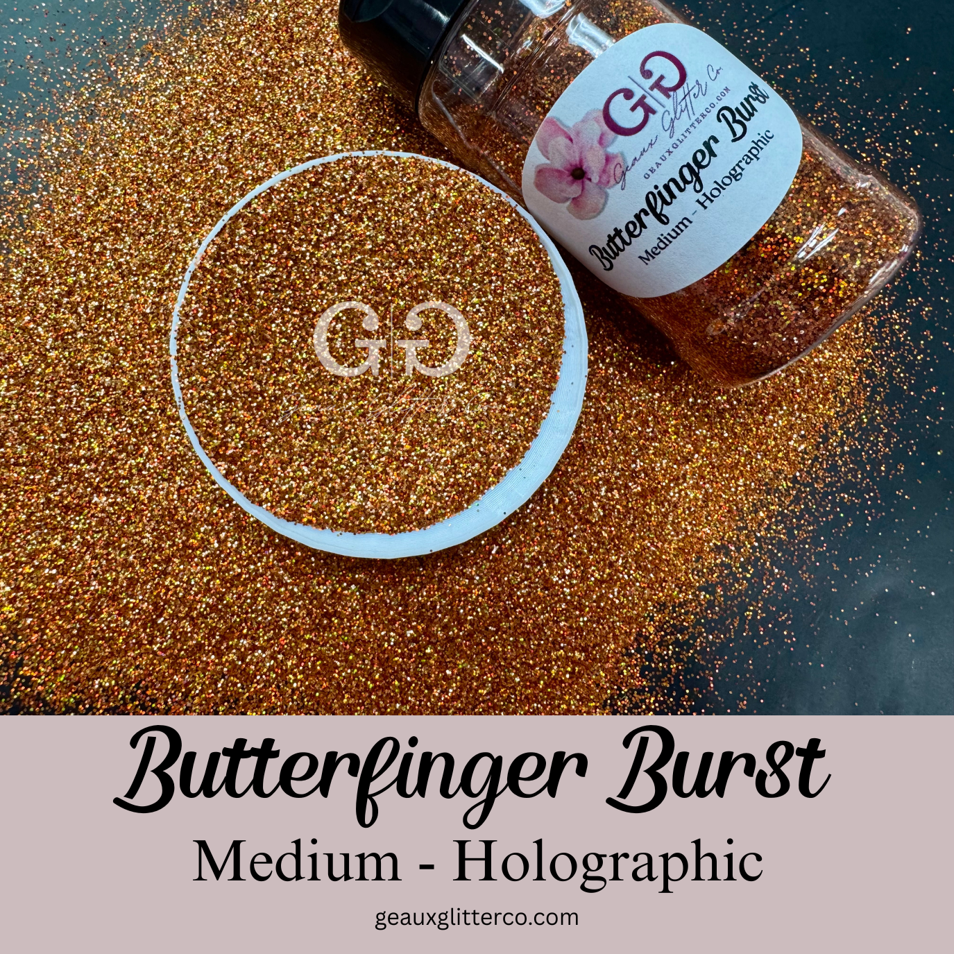 Butterfinger Burst Medium - Holographic – Geaux Glitter Co.