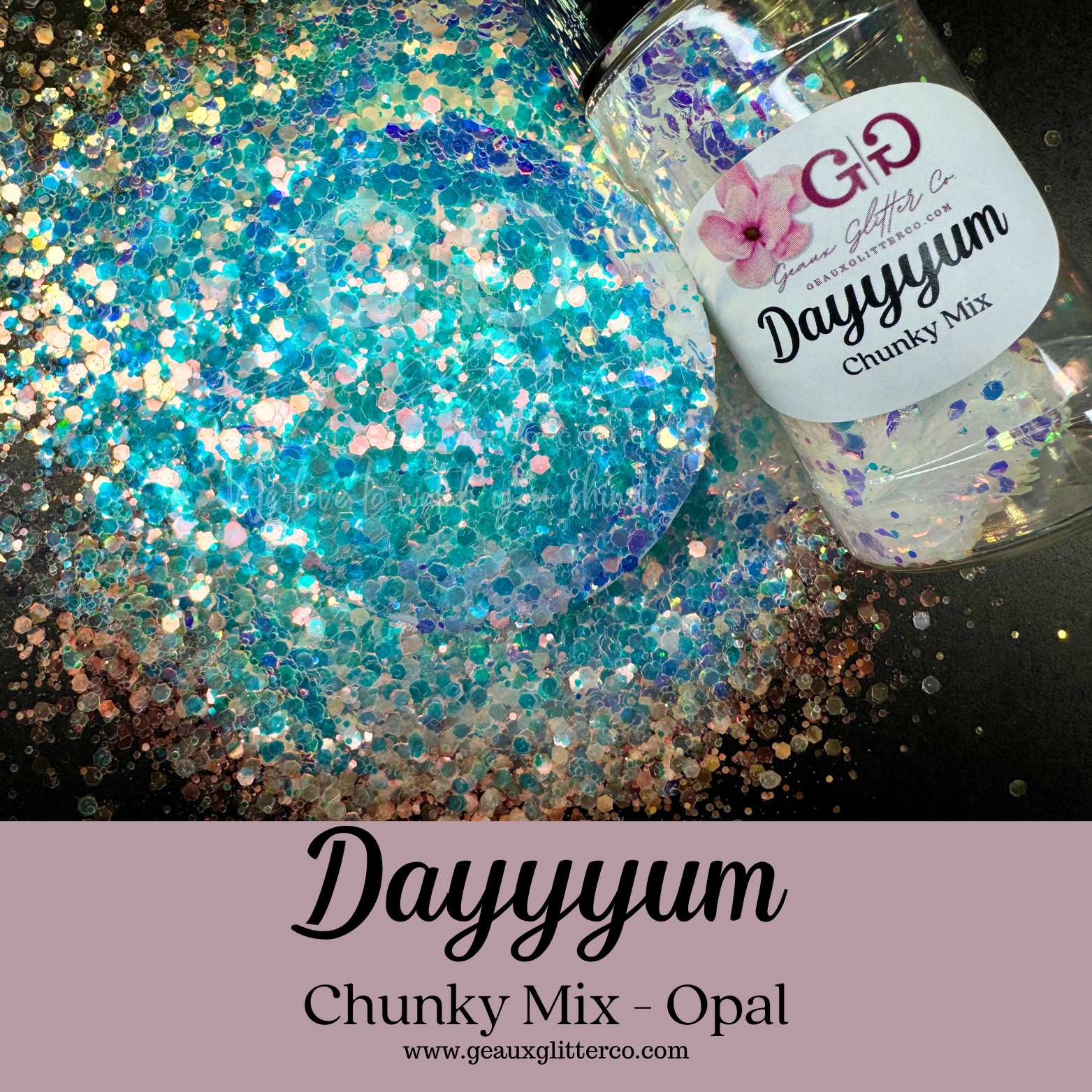 Dayyyum Chunky Mix - Opal – Geaux Glitter Co.