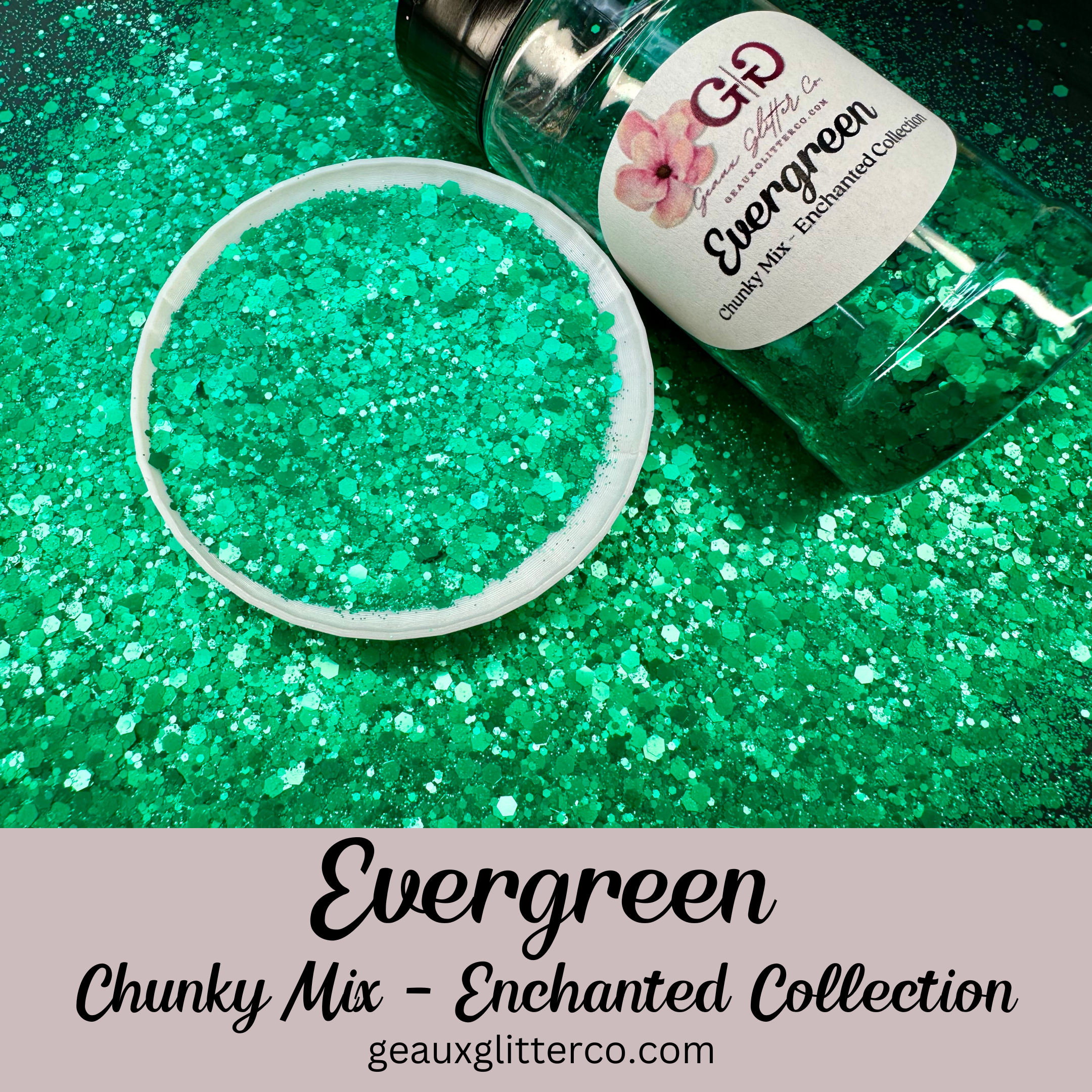 Evergreen Chunky Mix - Enchanted Collection – Geaux Glitter Co.