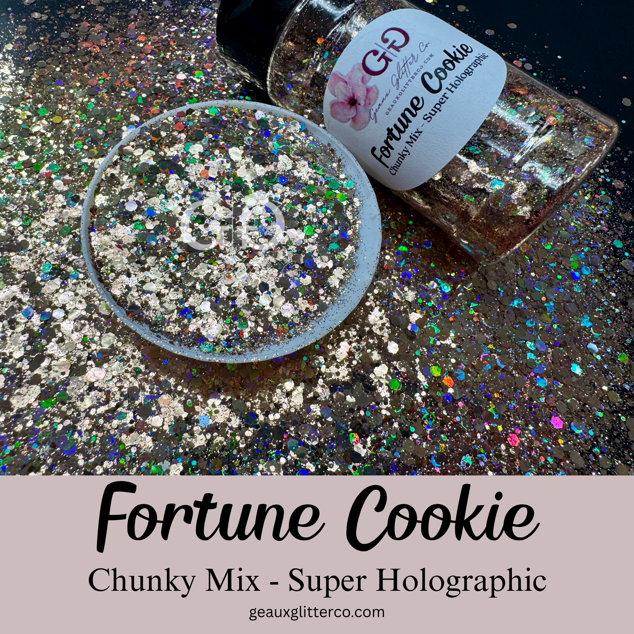 Fortune Cookie Chunky Mix - Super Holographic – Geaux Glitter Co.