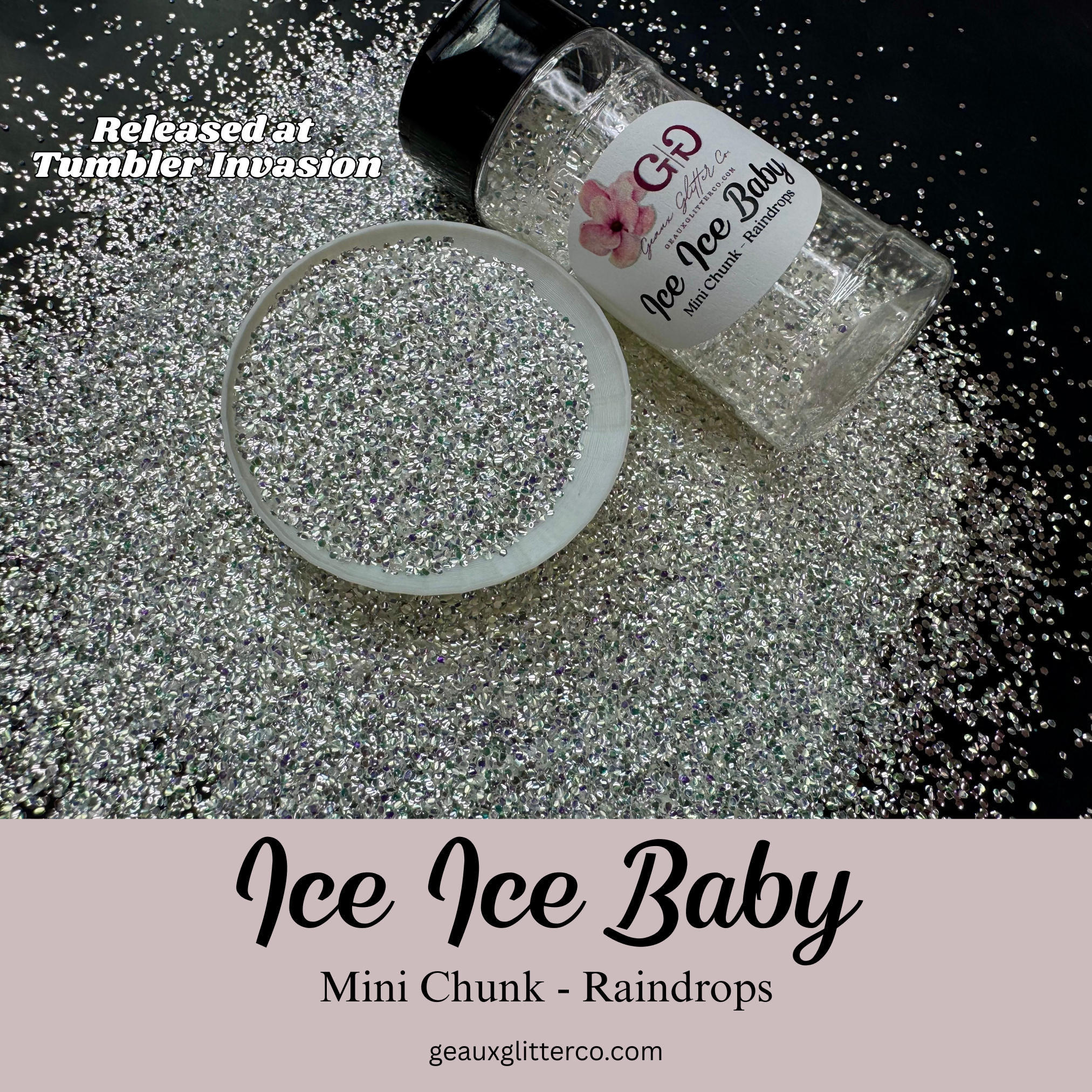 Ice Ice Baby Mini Chunk - Raindrops – Geaux Glitter Co.