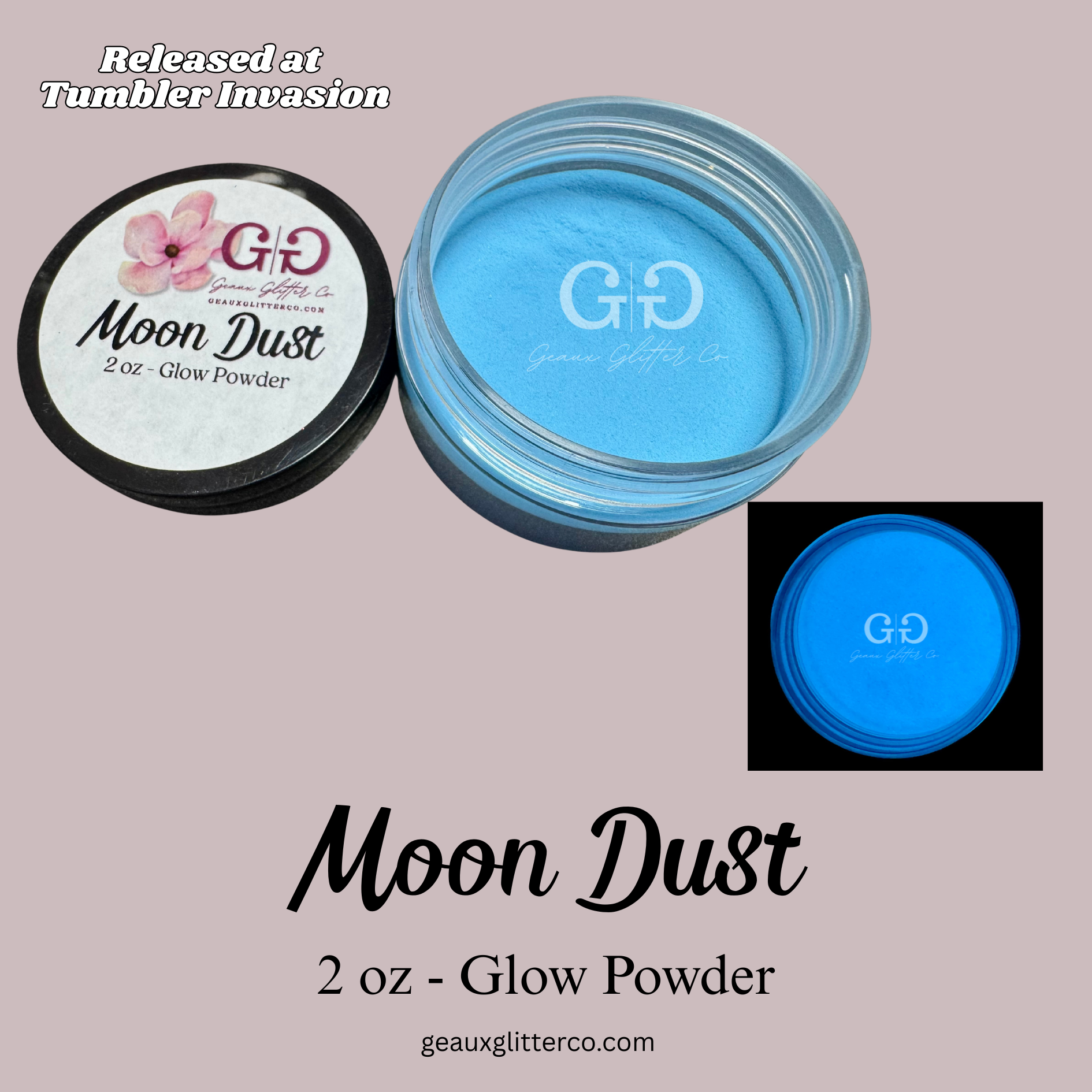 Moon Dust - Glow-in-the-Dark Powder - 2 oz jars – Geaux Glitter Co.