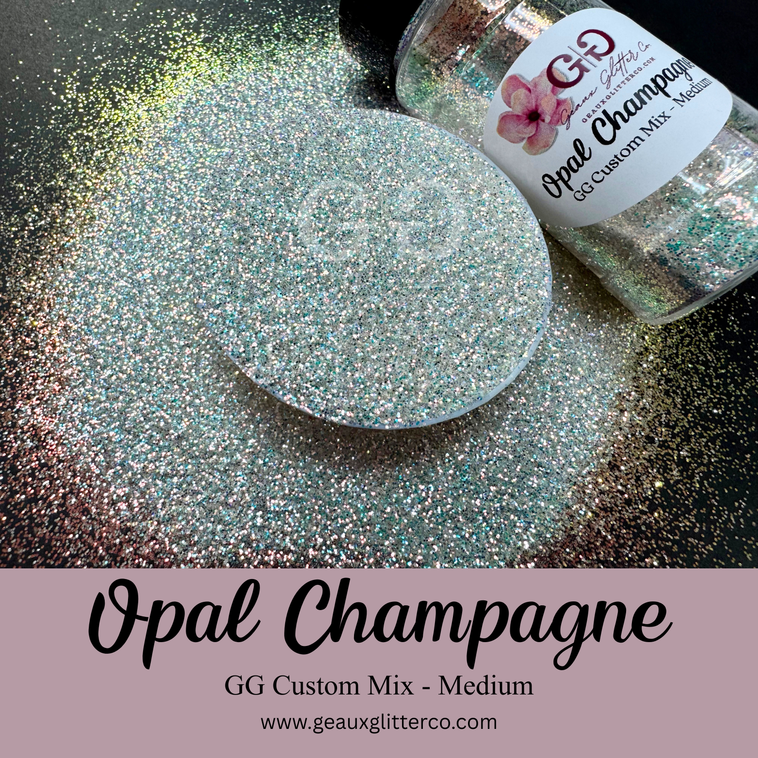 Opal Champagne - GG Custom Mix -Medium – Geaux Glitter Co.