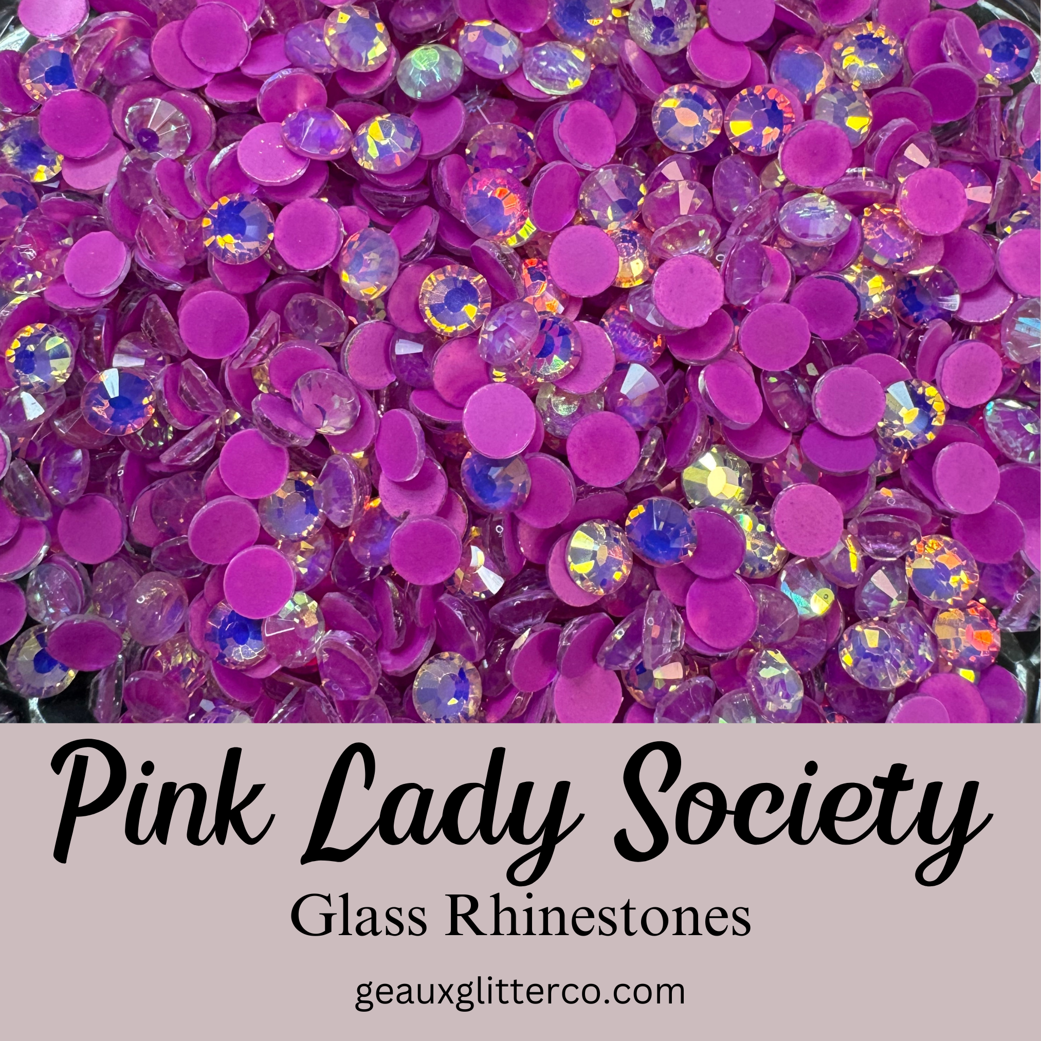 Pink Lady Society Glass Rhinestones – Geaux Glitter Co.