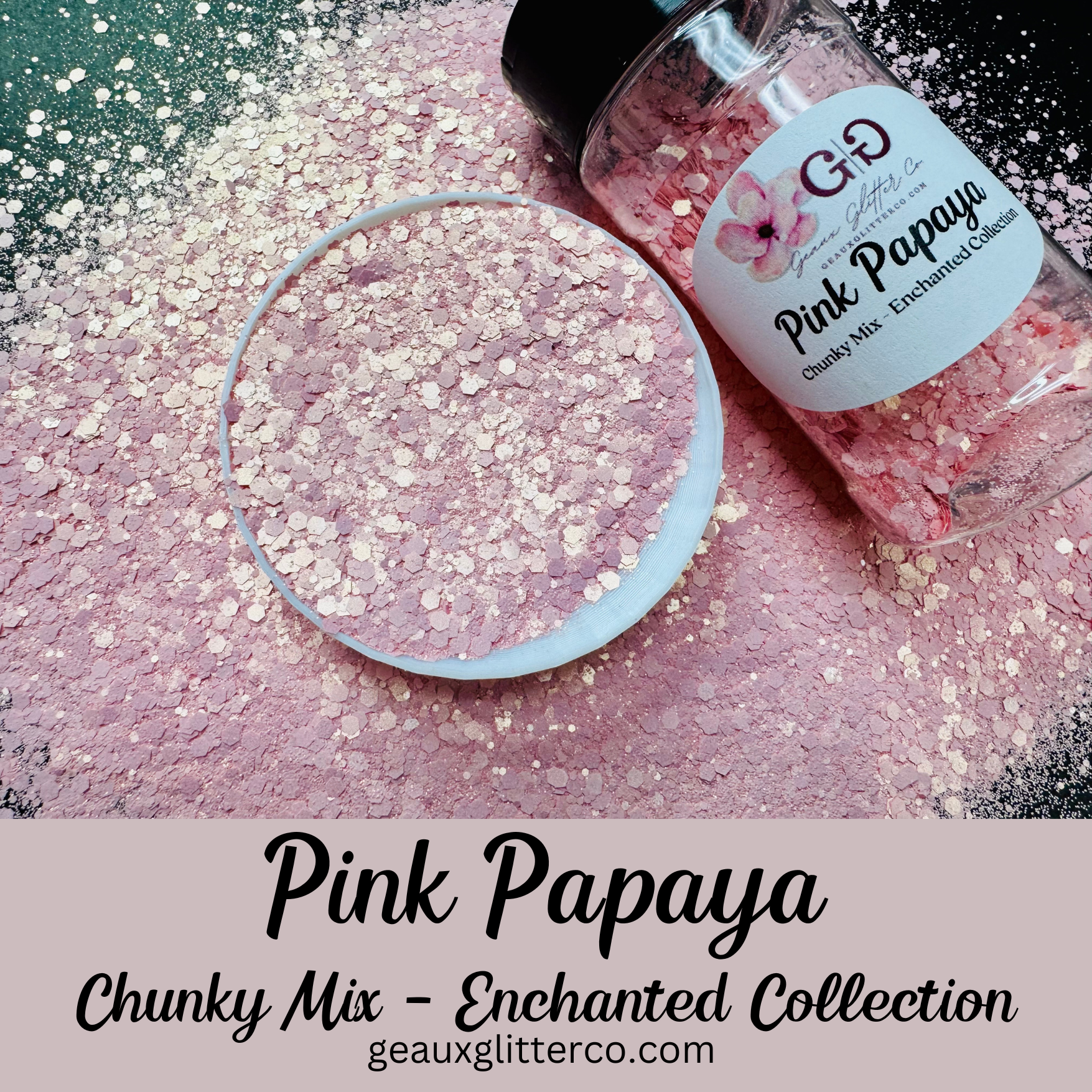 Pink Papaya Chunky Mix - Enchanted Collection – Geaux Glitter Co.