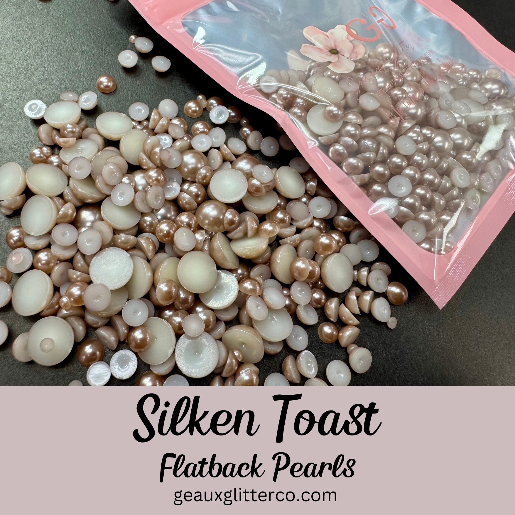 Silk Toast Pearl Flatback Beads – Geaux Glitter Co.
