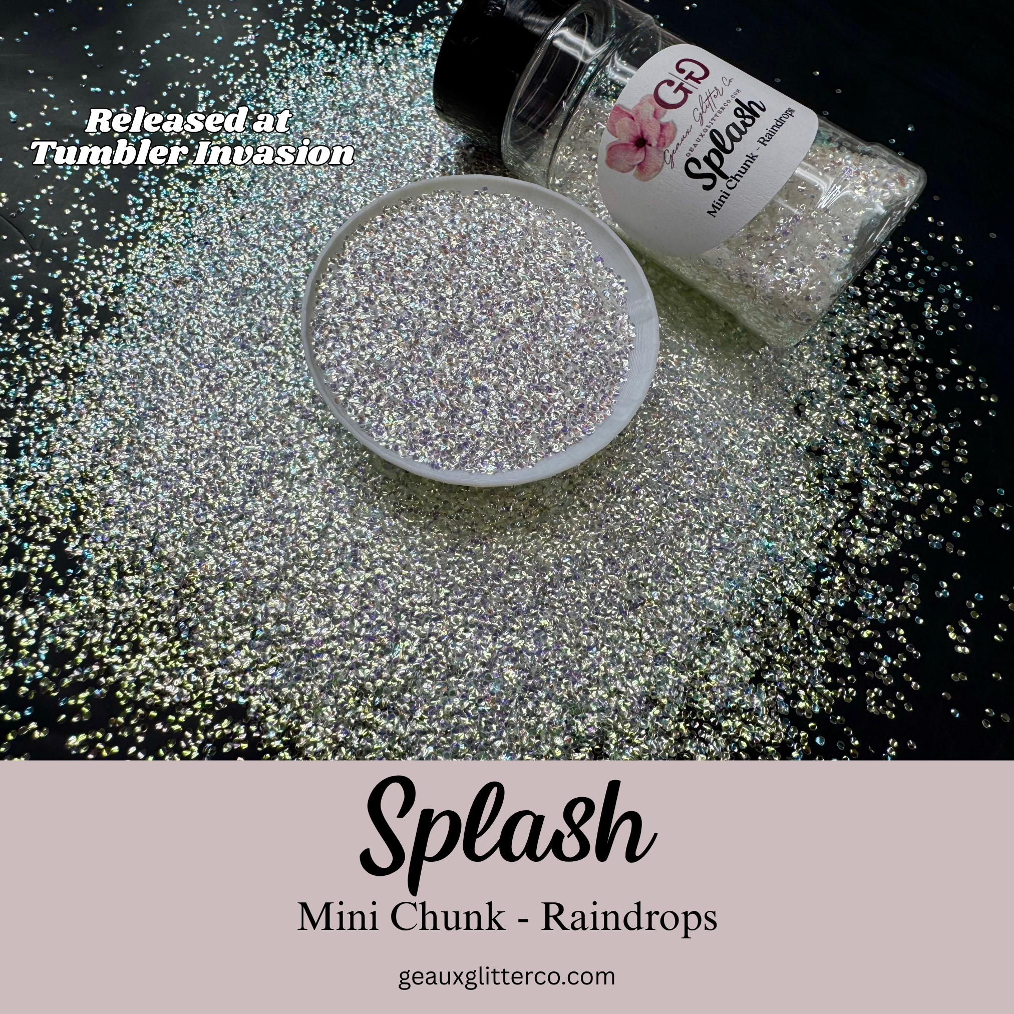 Splash Mini Chunk - Raindrops – Geaux Glitter Co.