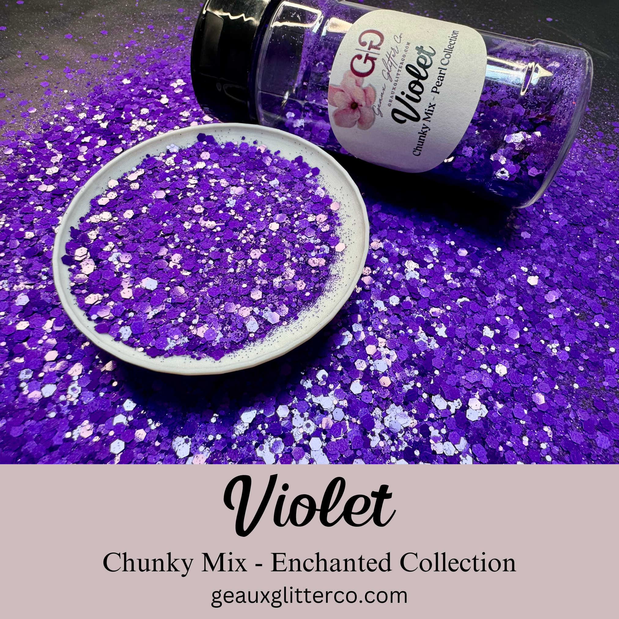 Violet Chunky Mix - Enchanted Collection – Geaux Glitter Co.